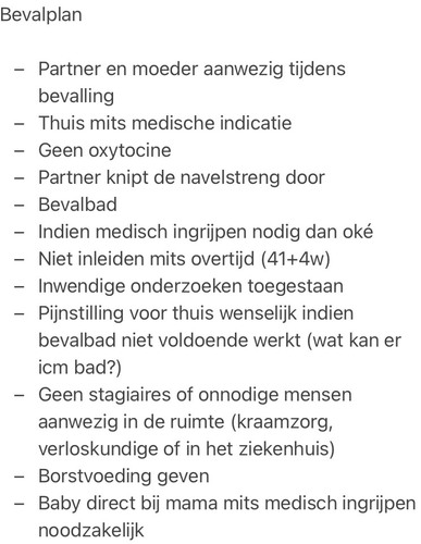 Geboorteplan / Bevalplan 👶🏼 | 1 | 24baby Forum